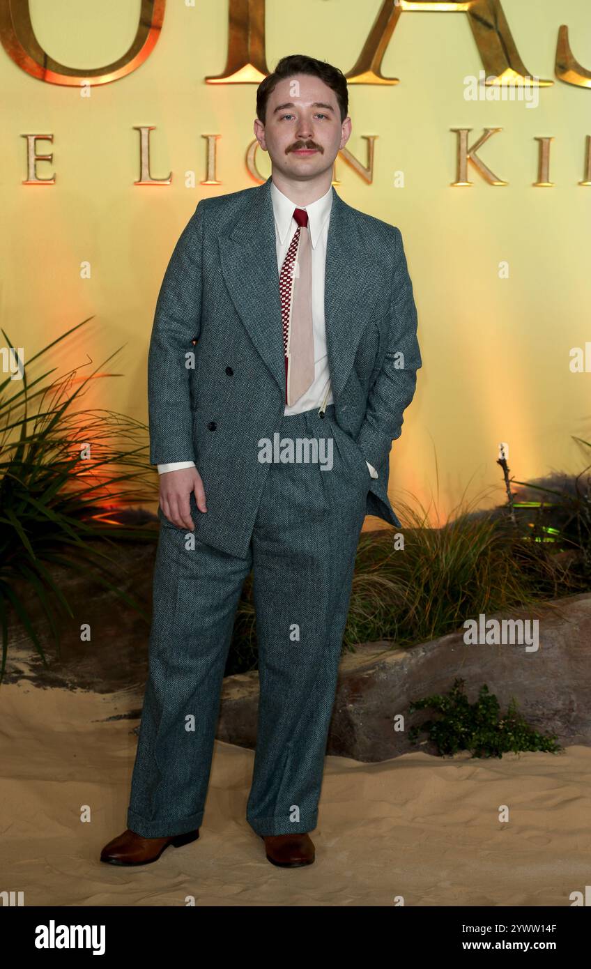 Preston Nyman attends the "Mufasa: The Lion King" UK Premiere at ...