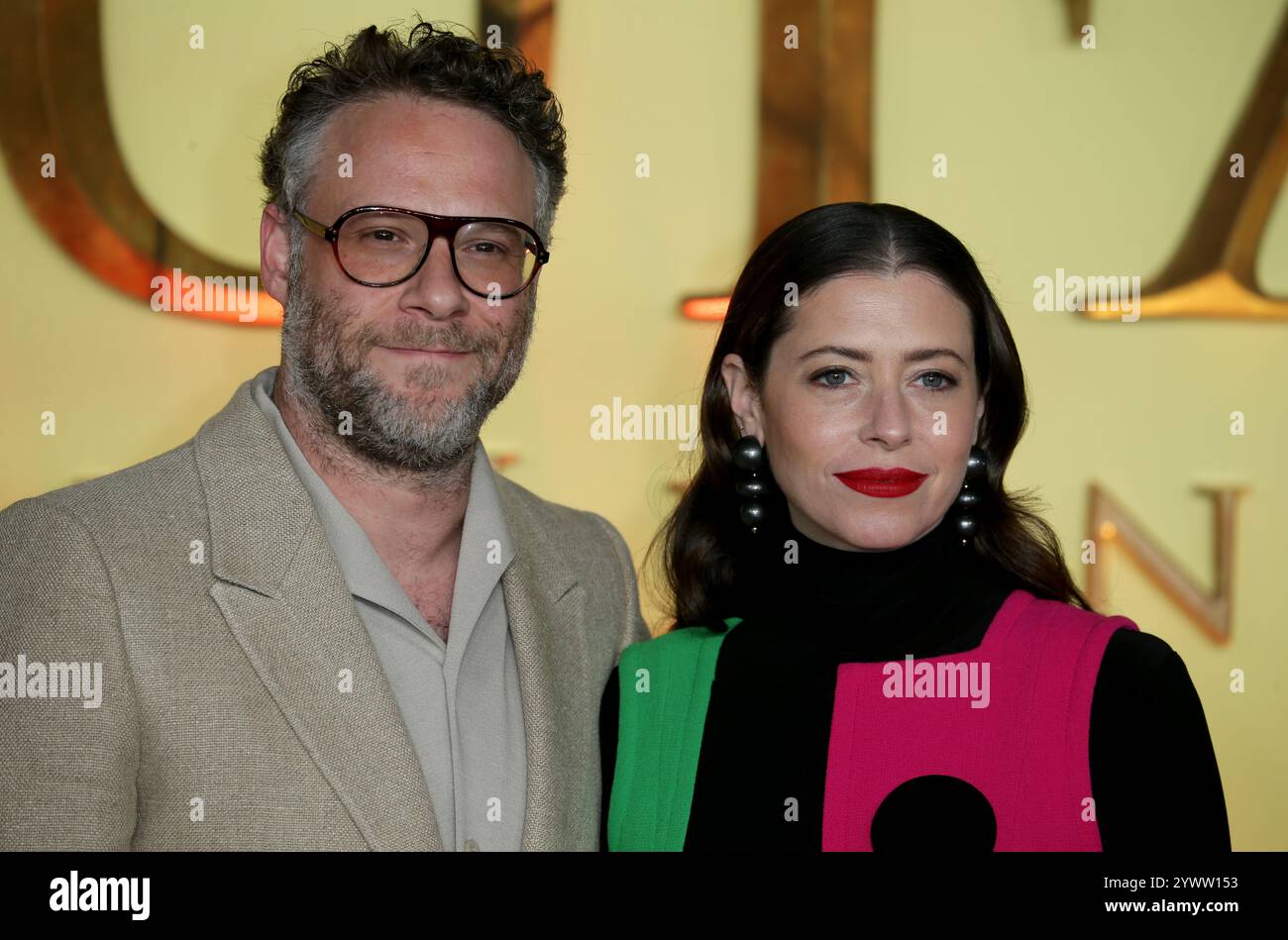Seth Rogen and Lauren Miller attend the "Mufasa: The Lion King" UK ...