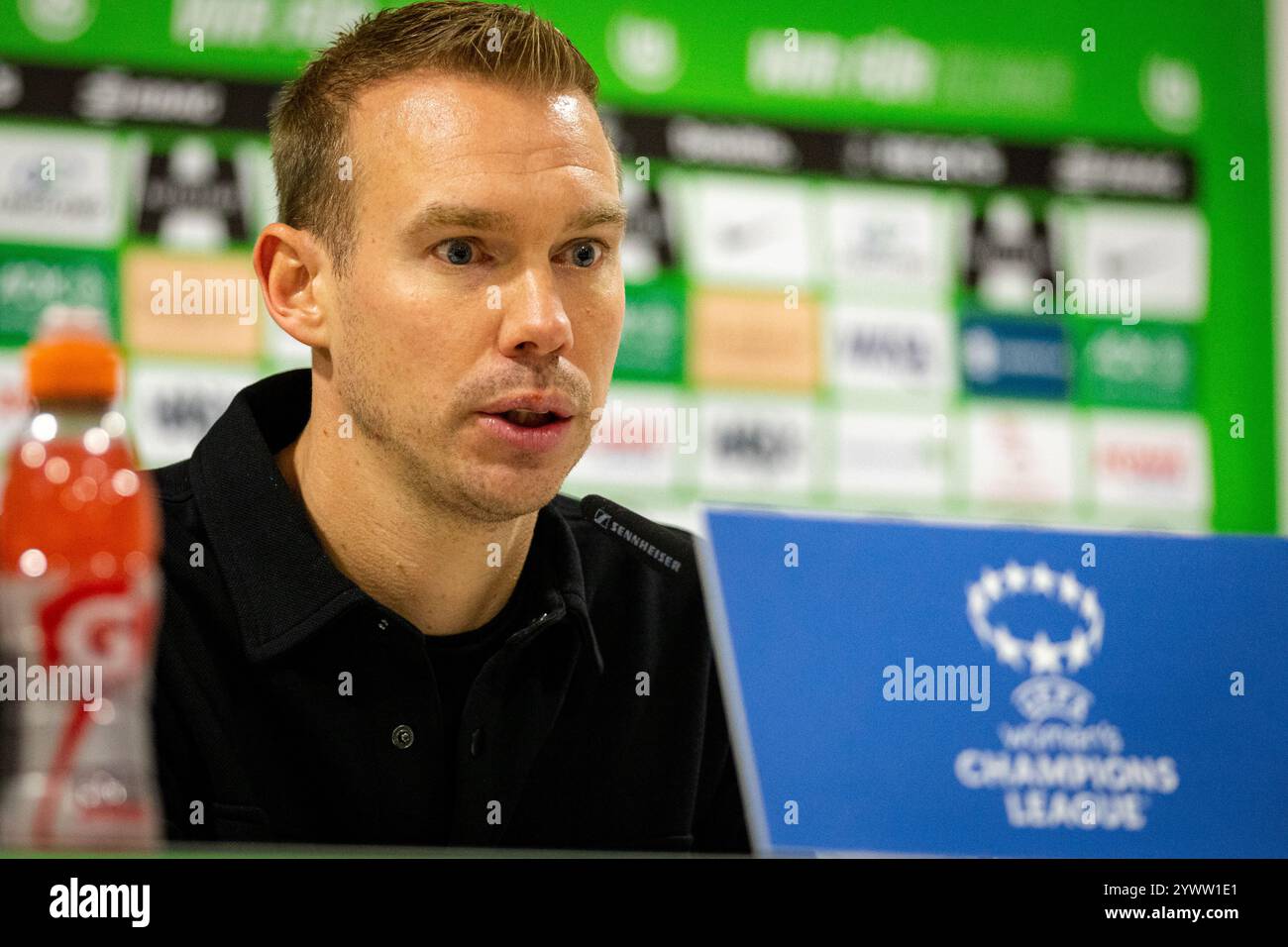 Wolfsburg, Germany. 11th, December 2024. Head coach Tommy Stroot of ...