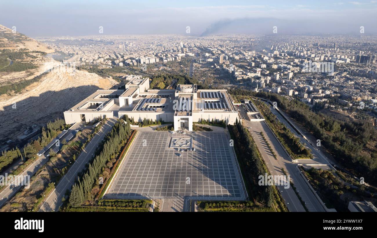 The Syrian opposition inside the Presidential Palace after the fall of ...