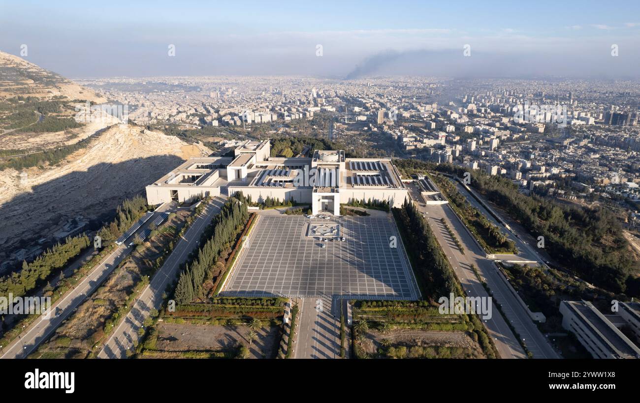 The Syrian opposition inside the Presidential Palace after the fall of ...