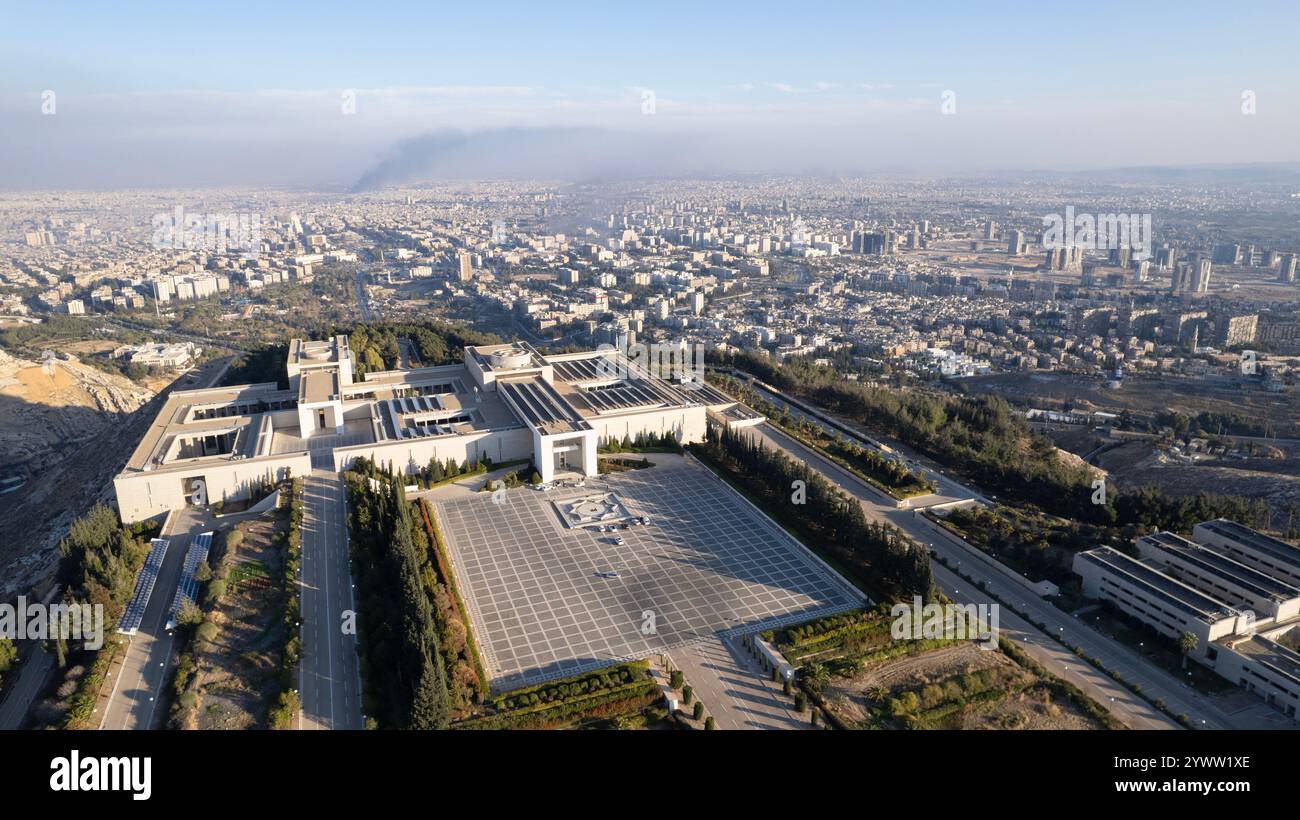 The Syrian opposition inside the Presidential Palace after the fall of ...