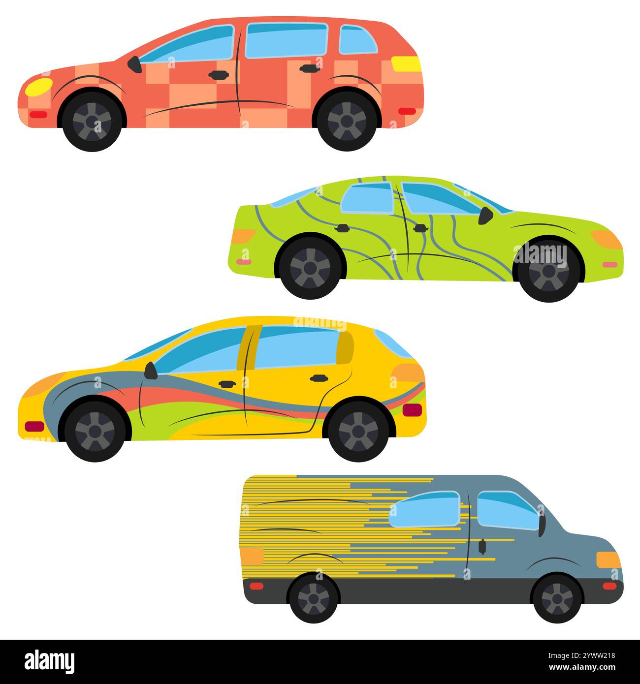 Colorful three wheel taxi Stock Vector Images - Alamy