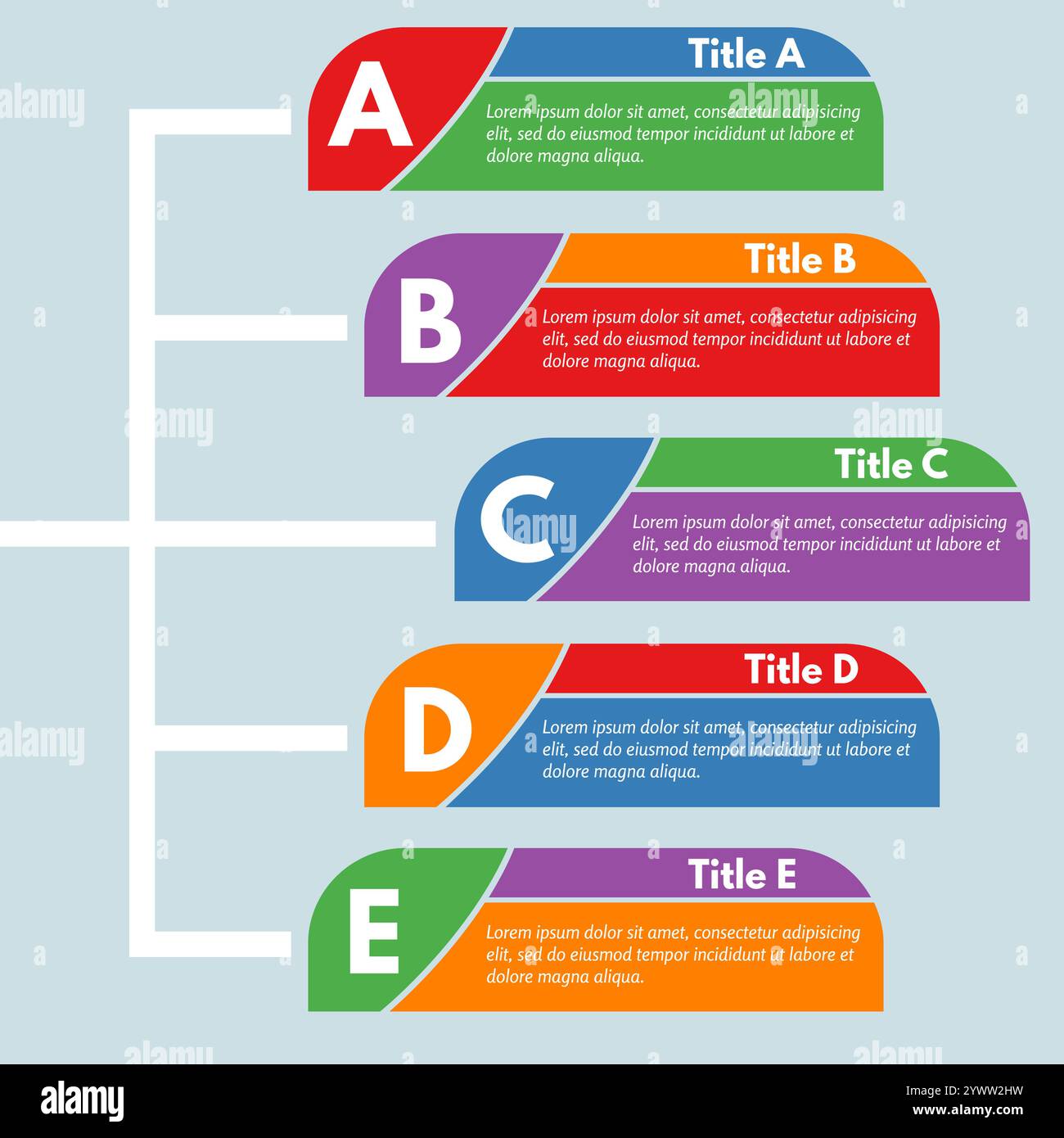 Five steps infographic design elements. Step by step infographic design ...
