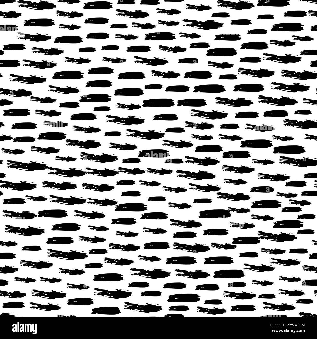 Seamless pattern with dark hand drawn scribble smear on white background. Abstract grunge ...