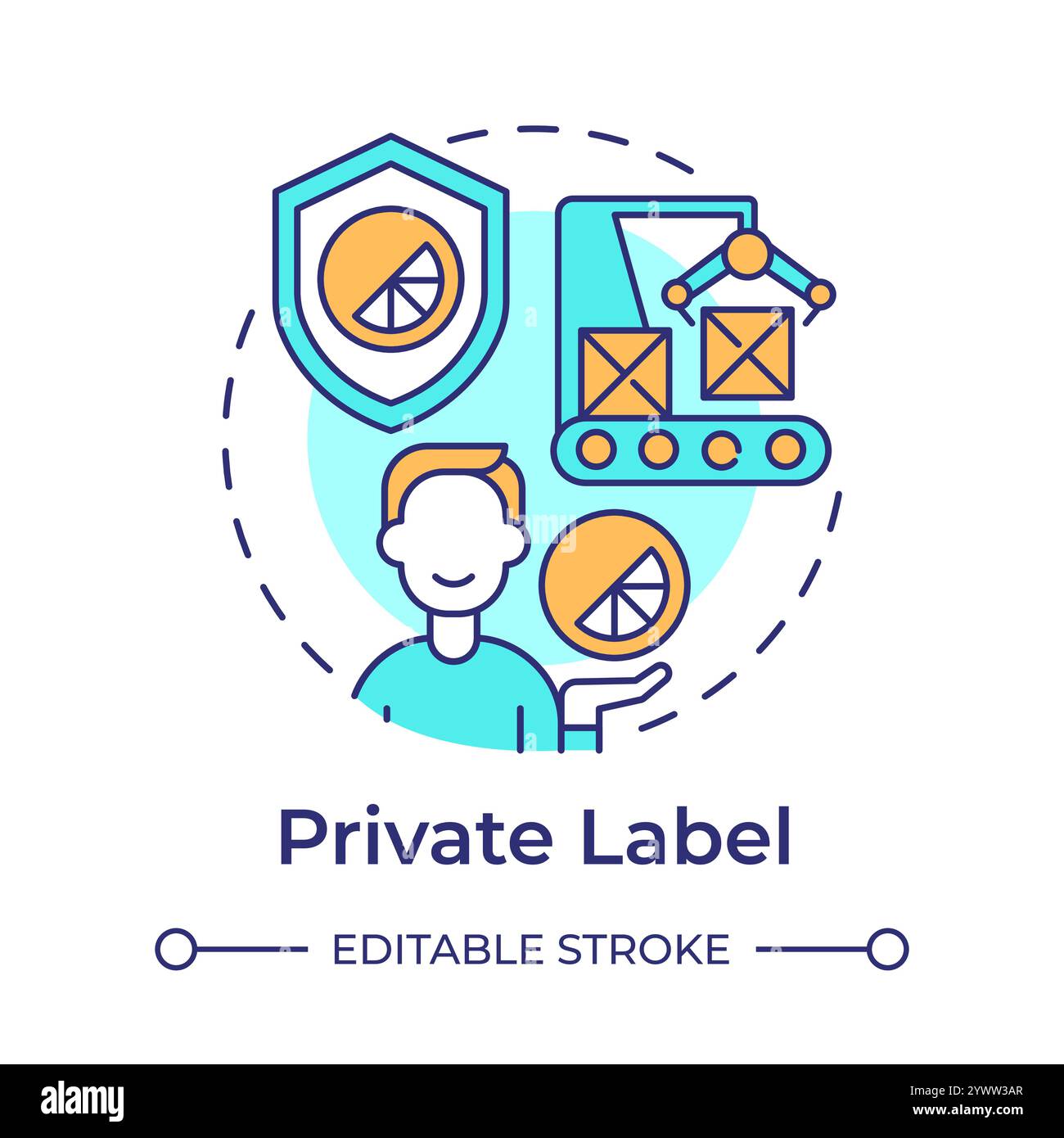 Concept image private business Stock Vector Images - Alamy