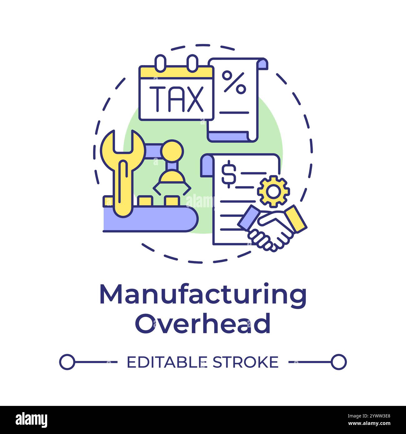 Manufacturing overhead multi color concept icon Stock Vector Image & Art - Alamy