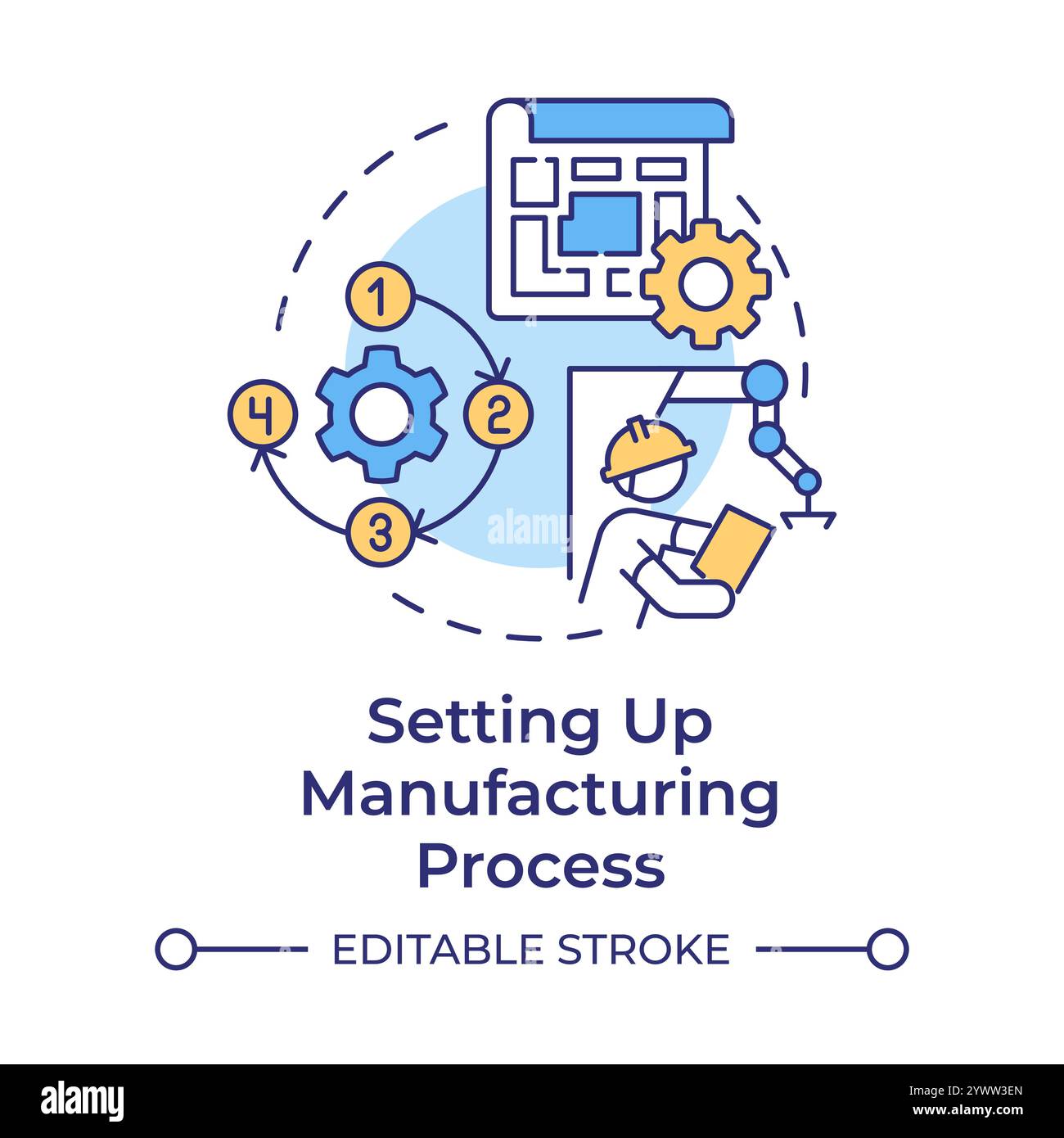 Manufacturing process steps Stock Vector Images - Alamy