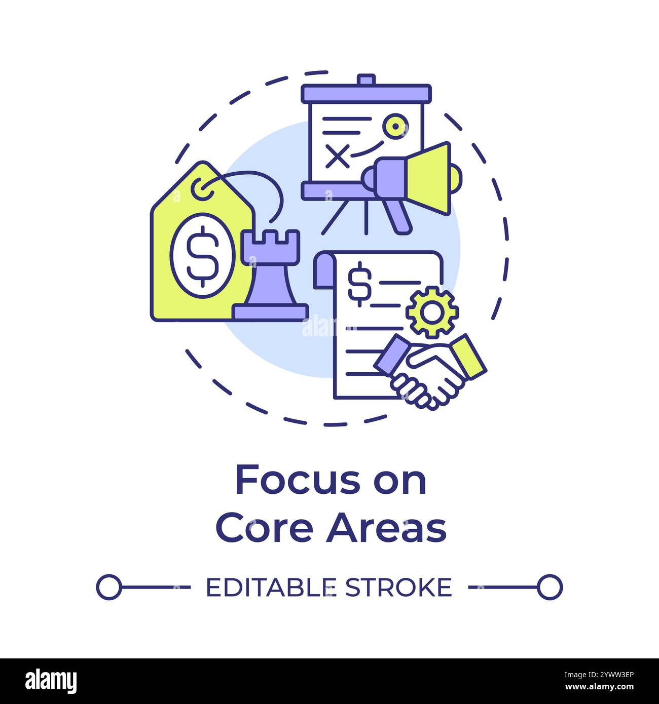 Focus on goals Stock Vector Images - Alamy