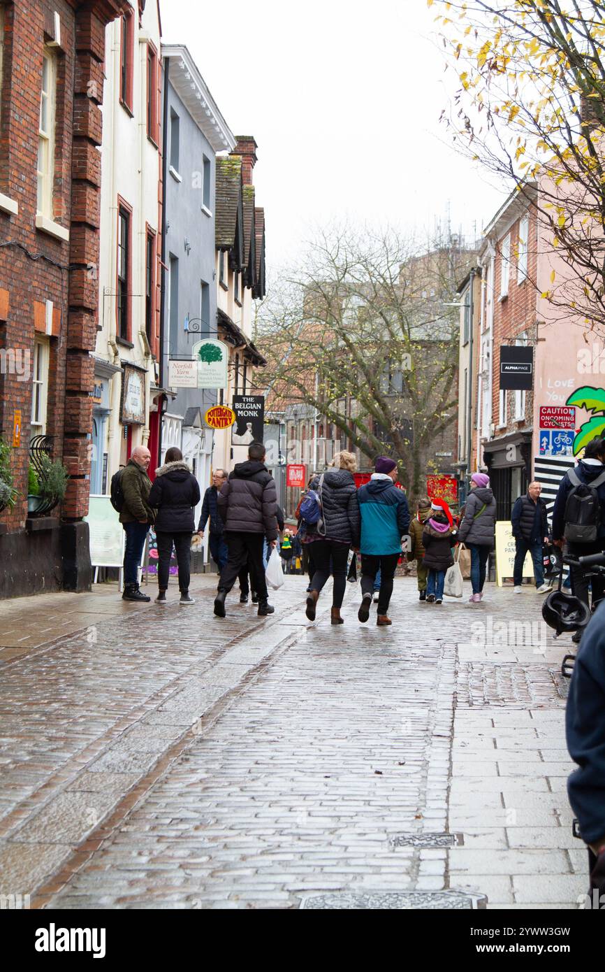 Christmas Shopping in Pottergate, Norwich Stock Photo - Alamy