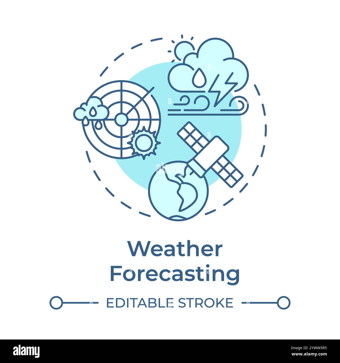 Weather forecasting soft blue concept icon Stock Vector Image & Art - Alamy