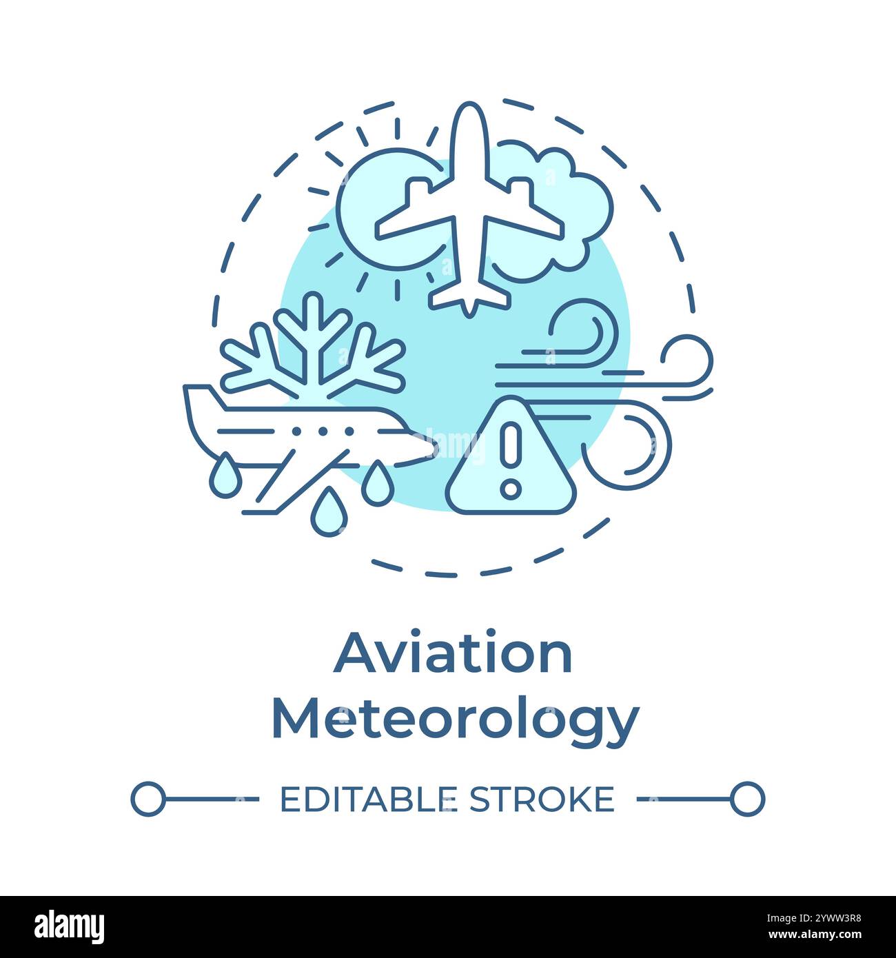 Aviation meteorology soft blue concept icon Stock Vector Image & Art ...