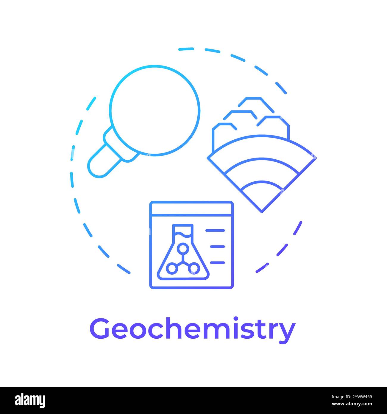 Geochemistry blue gradient concept icon Stock Vector Image & Art - Alamy