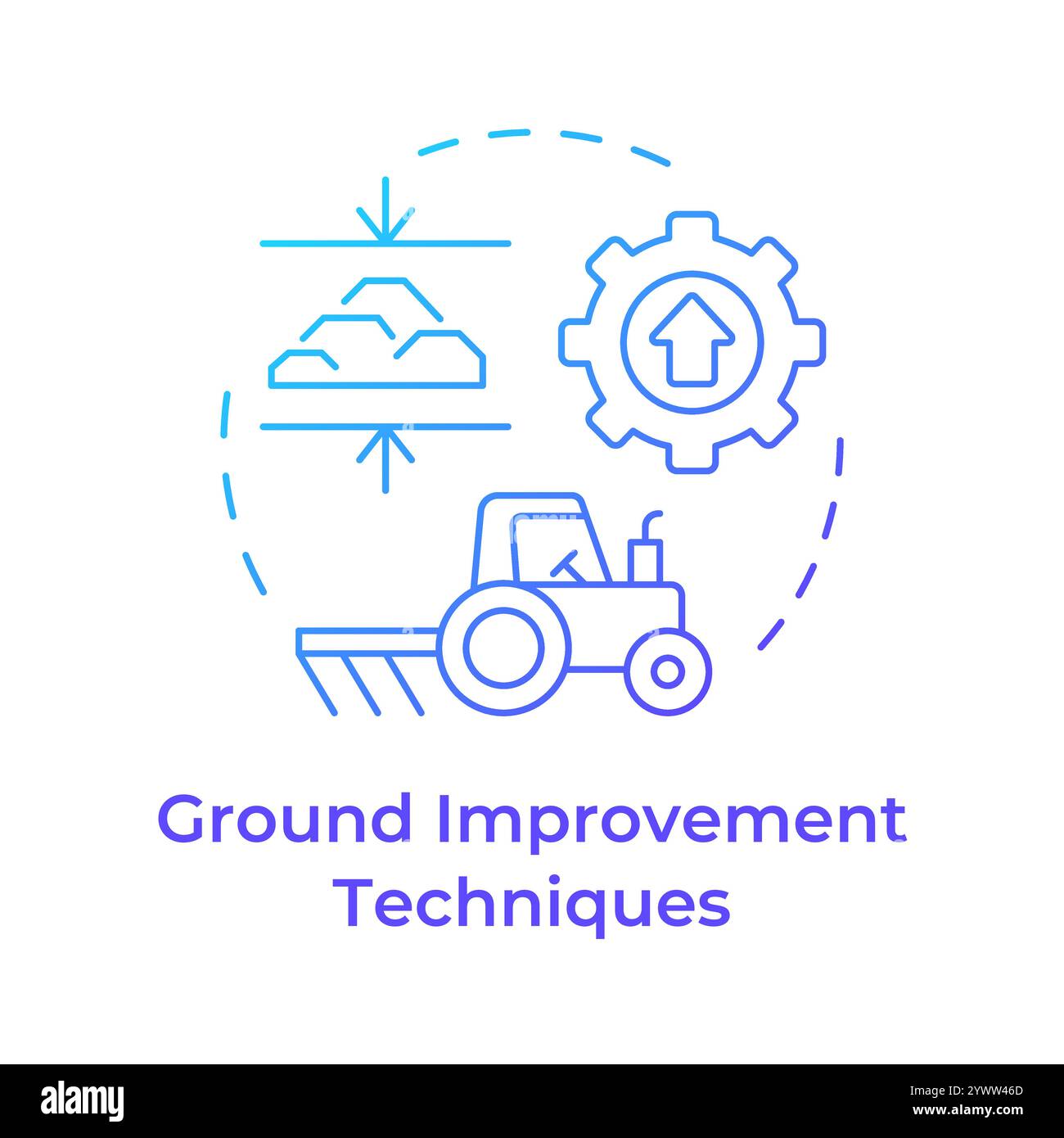 Ground improvement techniques blue gradient concept icon Stock Vector Image & Art - Alamy