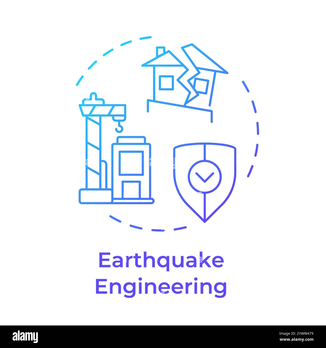 Earthquake engineering blue gradient concept icon Stock Vector Image & Art - Alamy
