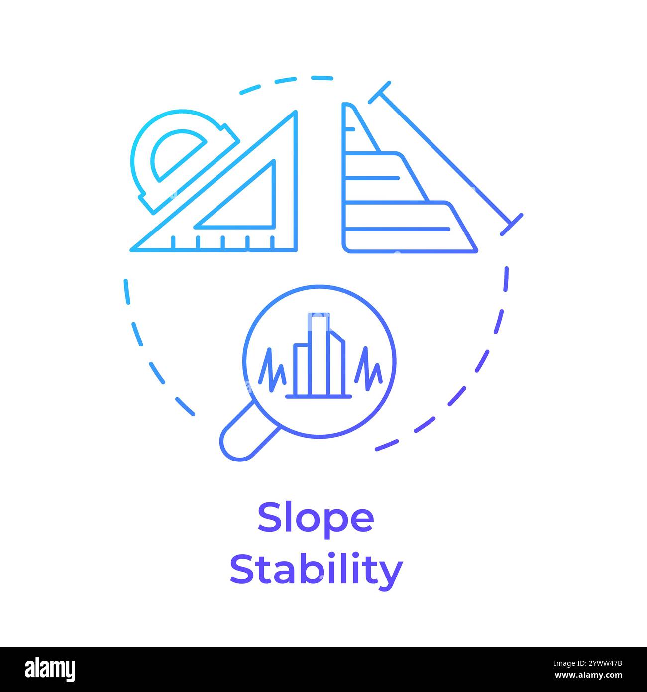 Slope stability blue gradient concept icon Stock Vector Image & Art - Alamy