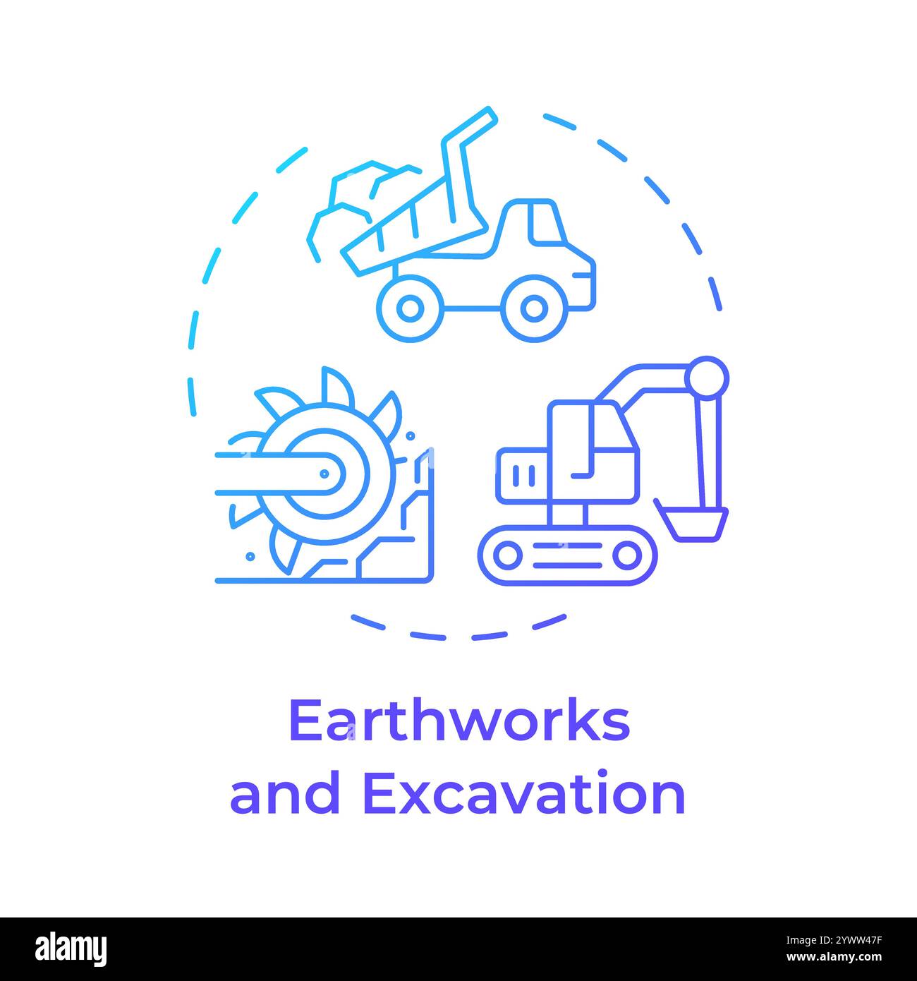 Earthworks concept image Cut Out Stock Images & Pictures - Alamy