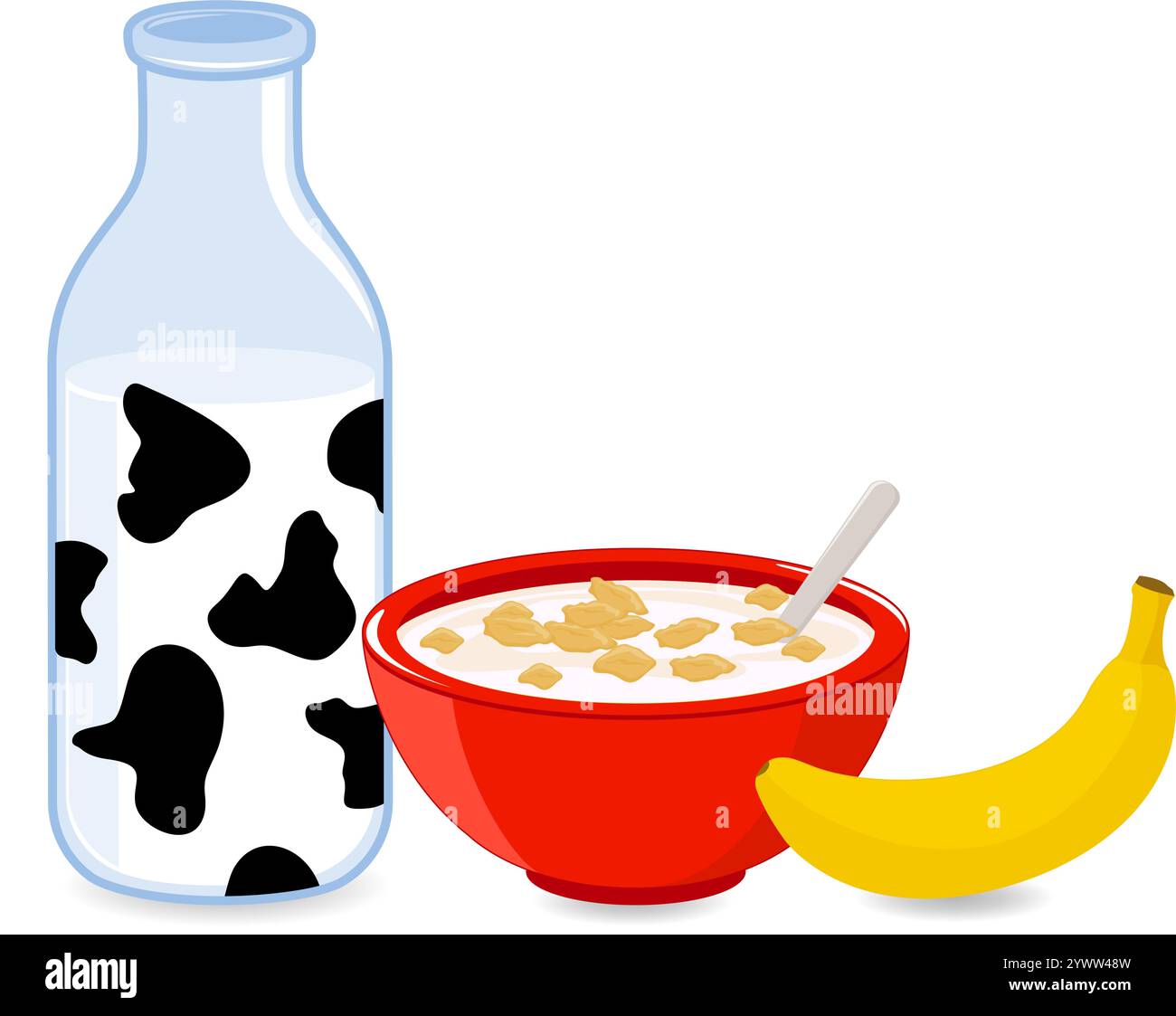 Cow eating corn Stock Vector Images - Alamy
