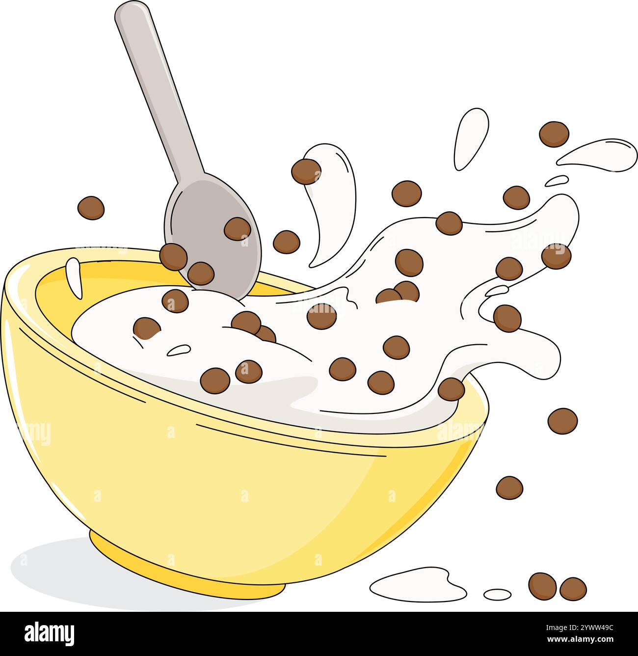 Cornflakes porridge oats meal Stock Vector Images - Alamy