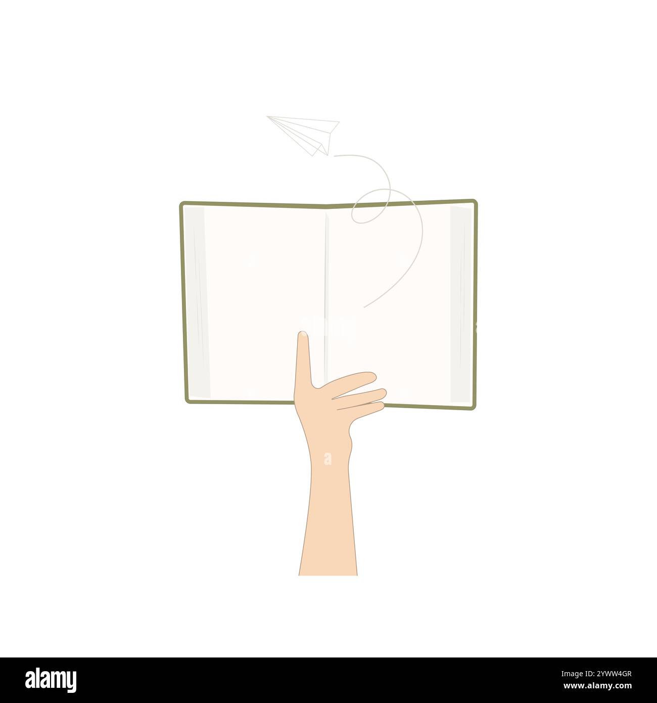 Hand holding open book. Back to school, reading, education, knowledge ...