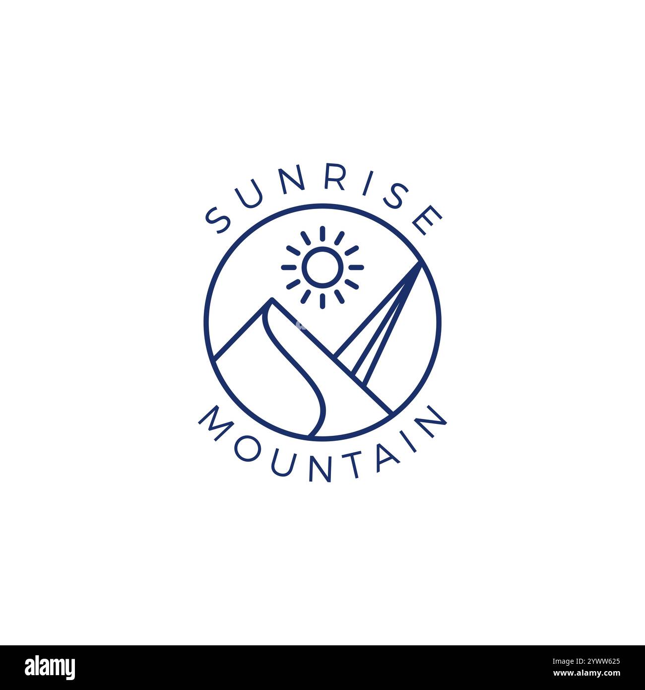 Sunrise And Mountain Logo Vector Illustration Stock Vector Image & Art ...