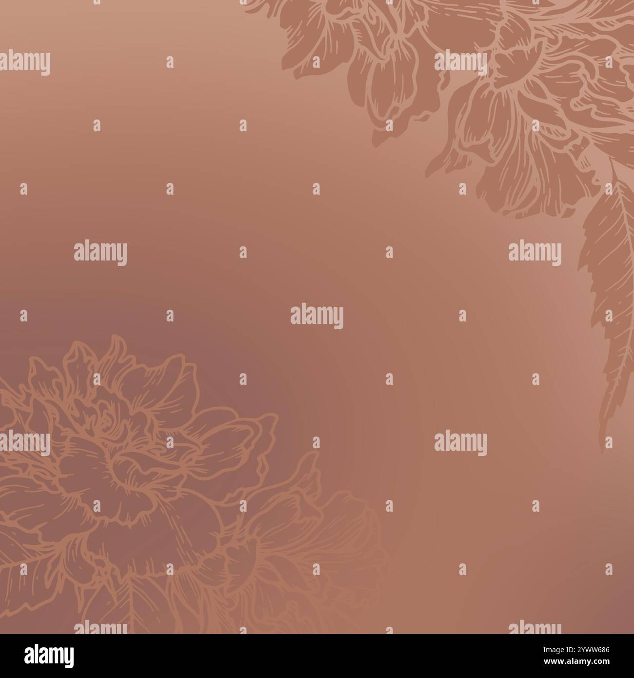 Floral gradient background in the 2025 color of the year Mocha Mousse ...