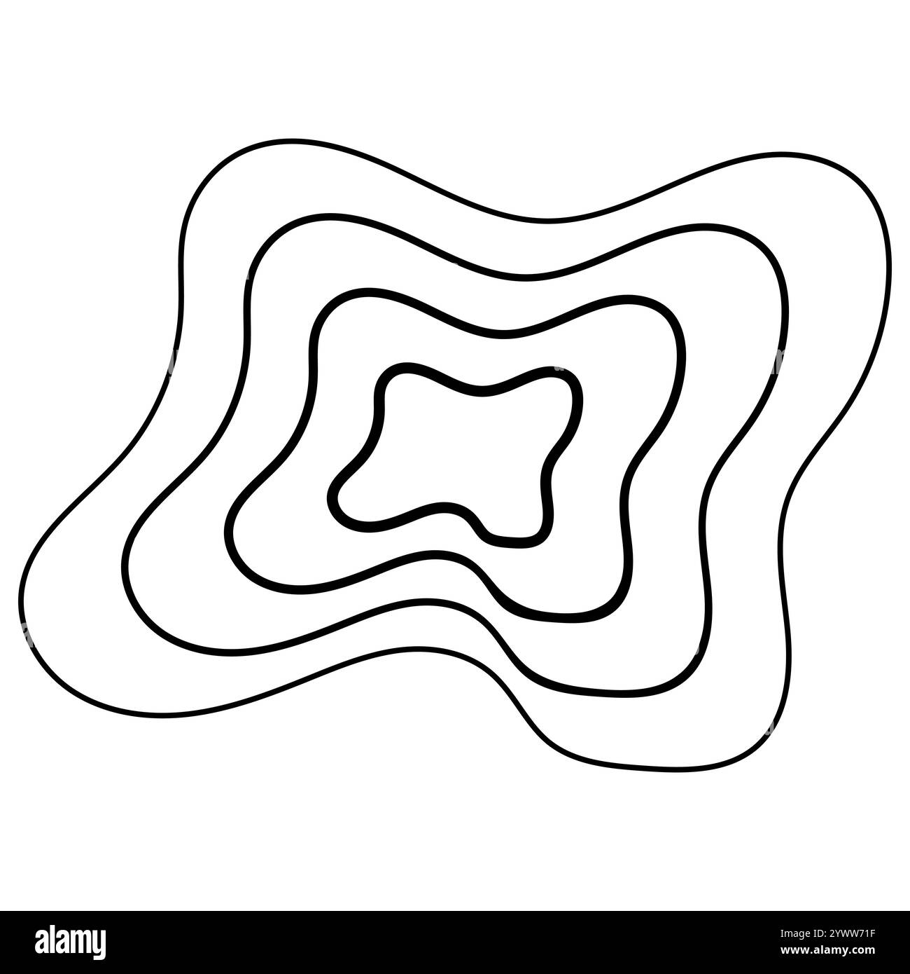 Blob line abstract wavy shape, drops puddle Stock Vector Image & Art ...