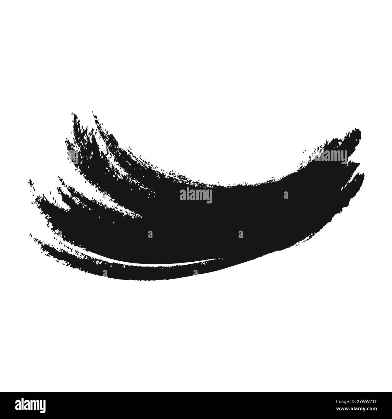 Grunge brush stroke, textured paint graffiti curved brush stroke Stock ...