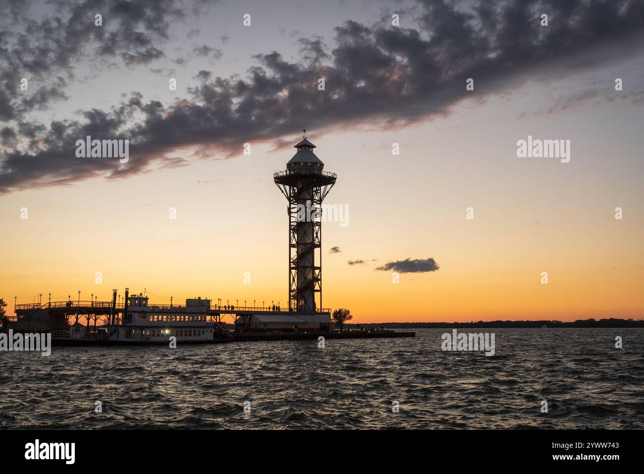 The Bicentennial Tower, located in Erie, Pennsylvania, views of Lake ...
