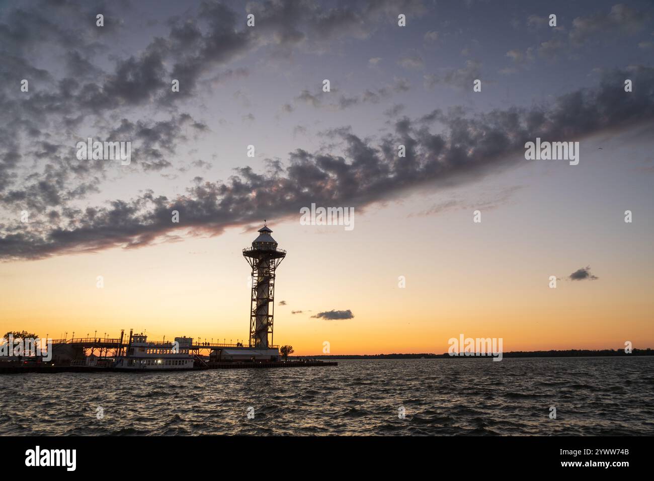 The Bicentennial Tower, located in Erie, Pennsylvania, views of Lake ...