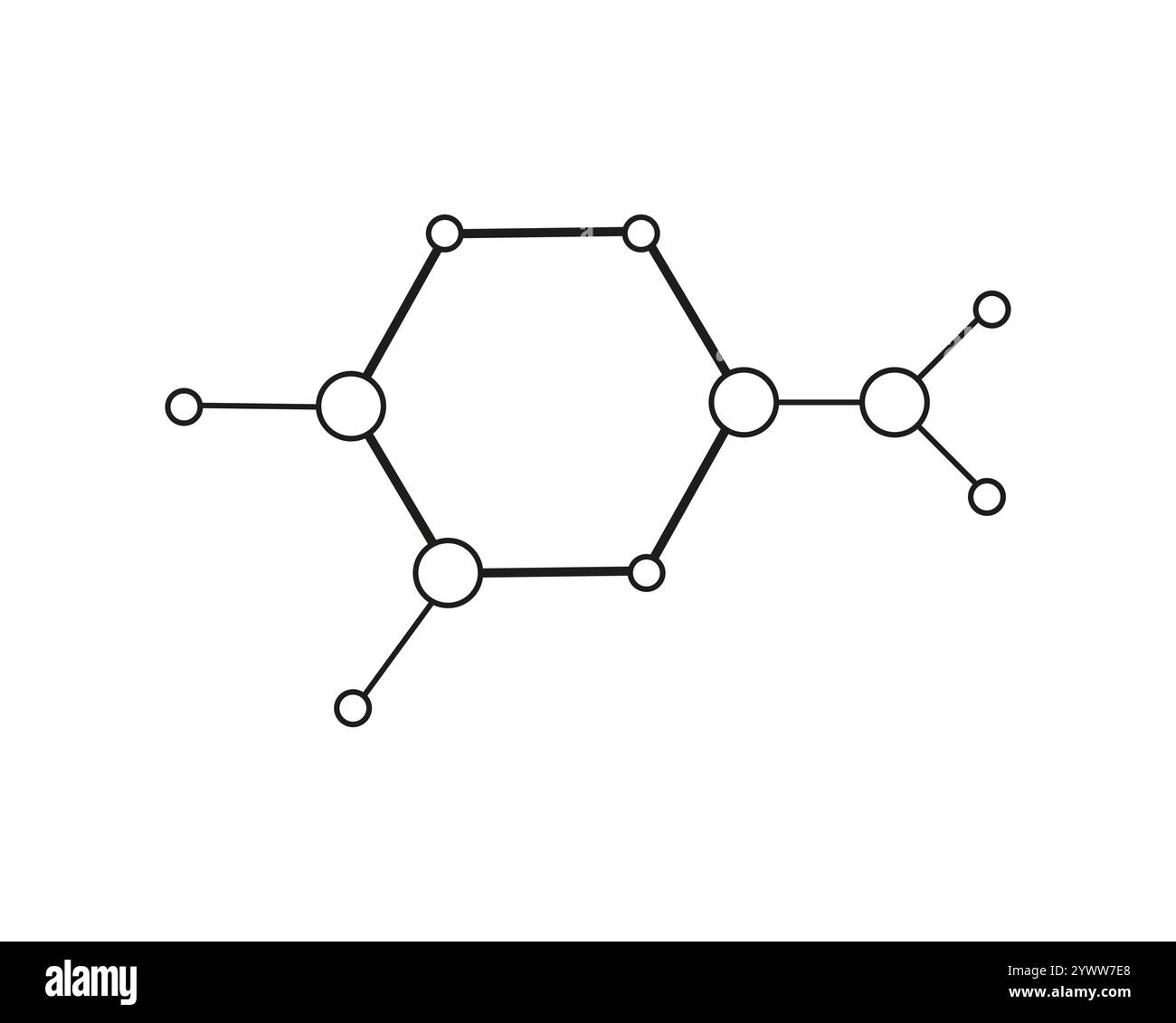 Hub networks connections system symbol line icon. Molecule or atom ...