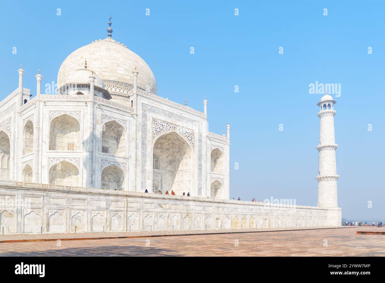 Awesome view of the Taj Mahal on blue sky background Stock Photo - Alamy