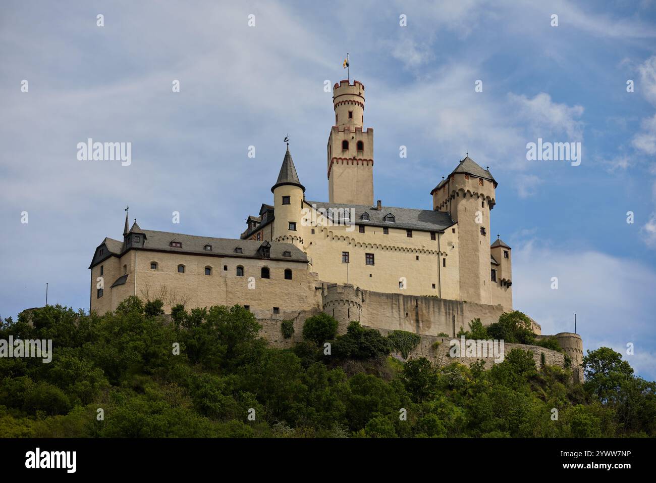 Burg Marksburg am +Saturday+ (27.12.2024) in Koblenz Foto: Thomas Wieck ...