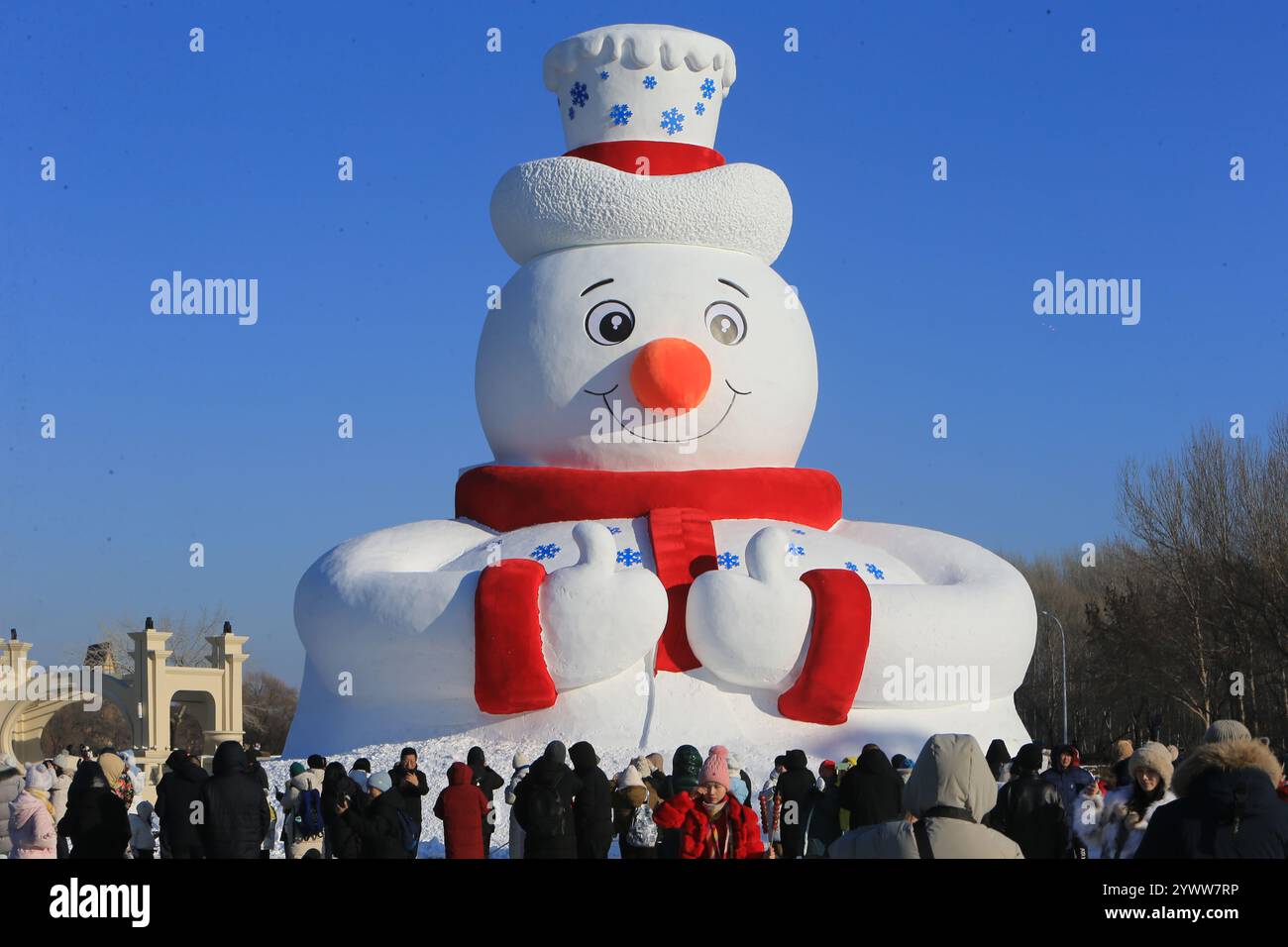 Harbin,China.8th December 2024. Mr. Snowman, the first large snow ...