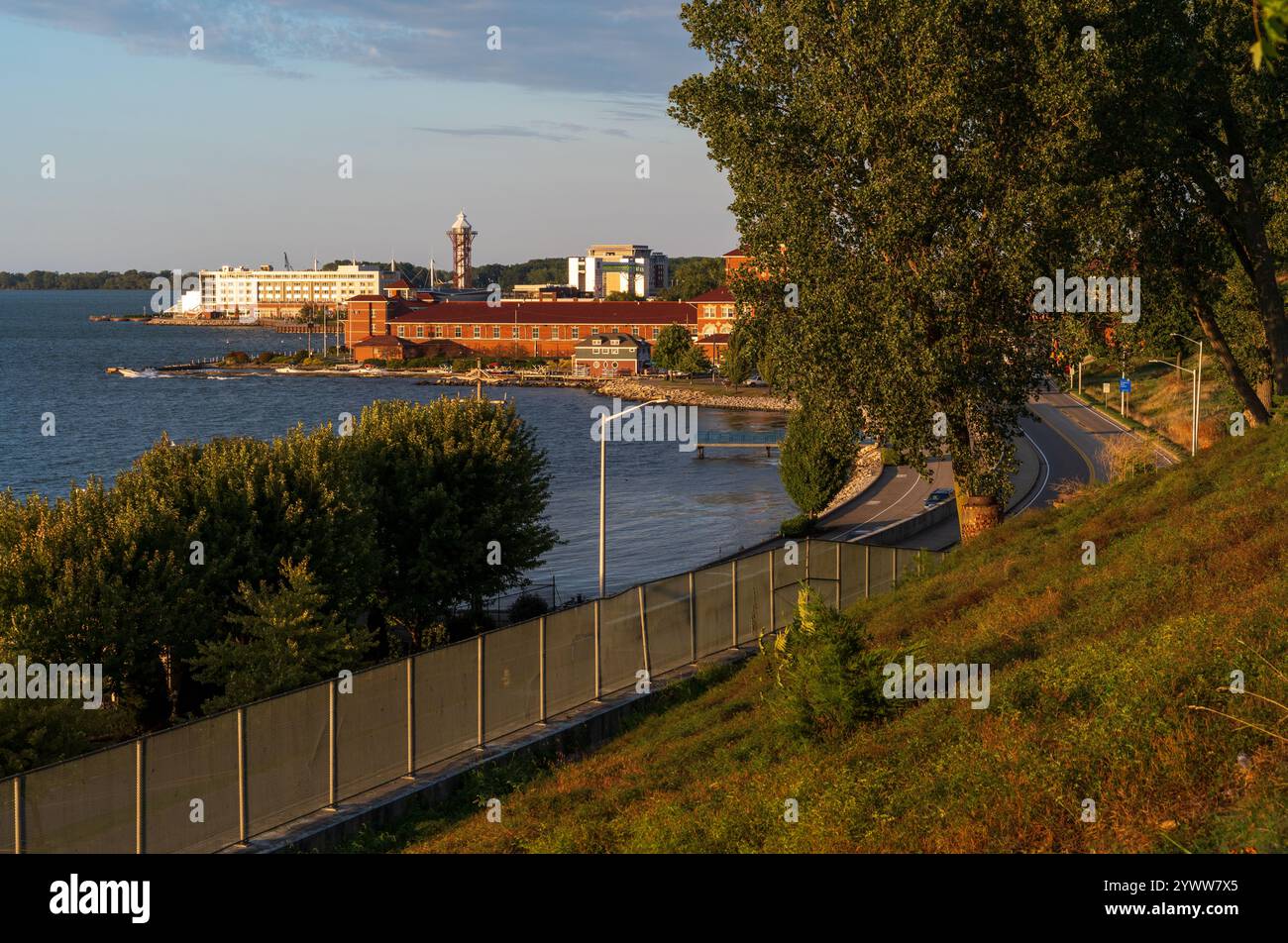 The Bicentennial Tower, located in Erie, Pennsylvania, views of Lake ...