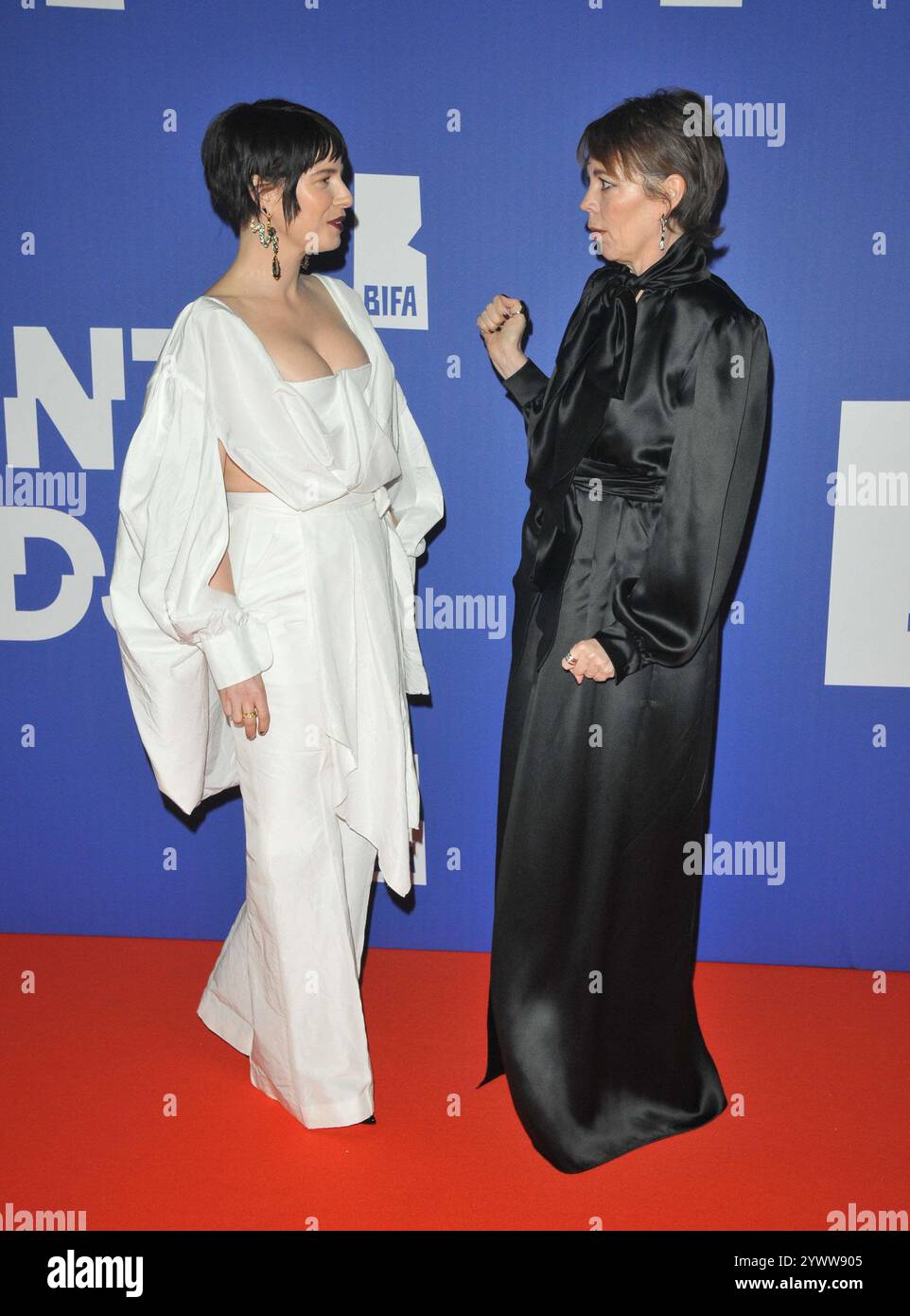Jessie Buckley and Olivia Colman at the British Independent Film Awards ...