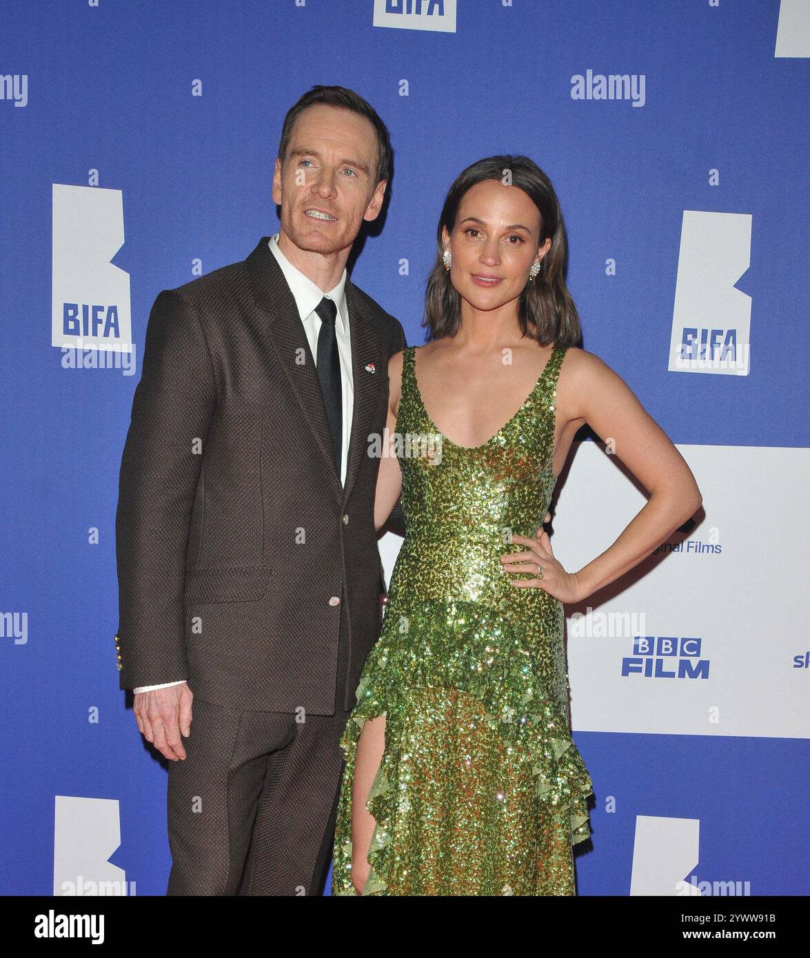 Michael Fassbender and Alicia Vikander at the British Independent Film ...