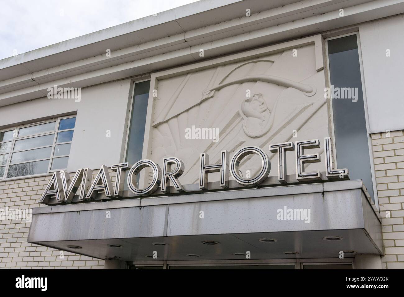 The Art Deco style Aviator Hotel at Sywell Aerodrome, Sywell ...