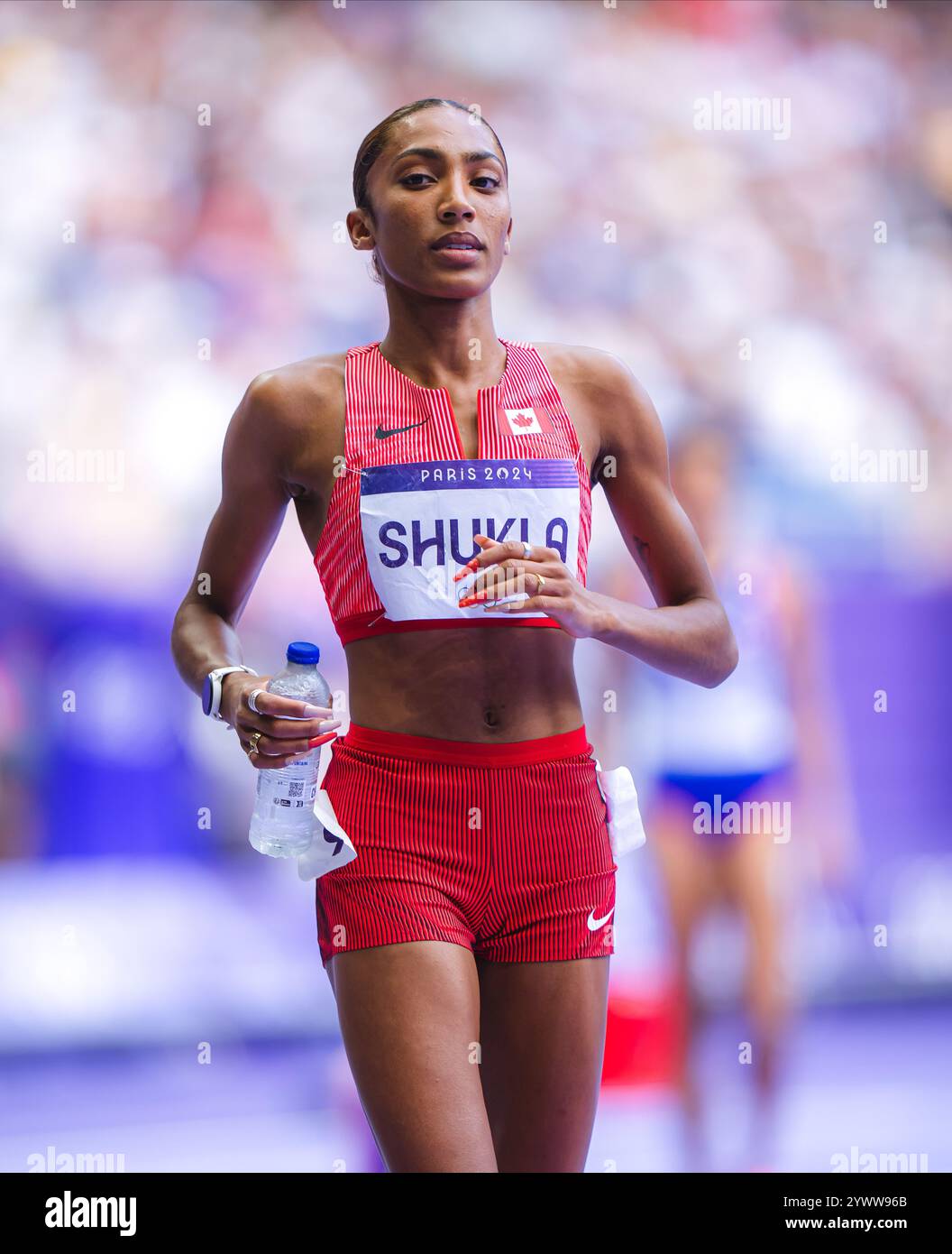 Jazz Shukla participating in the 800 meters at the Paris 2024 Olympic ...