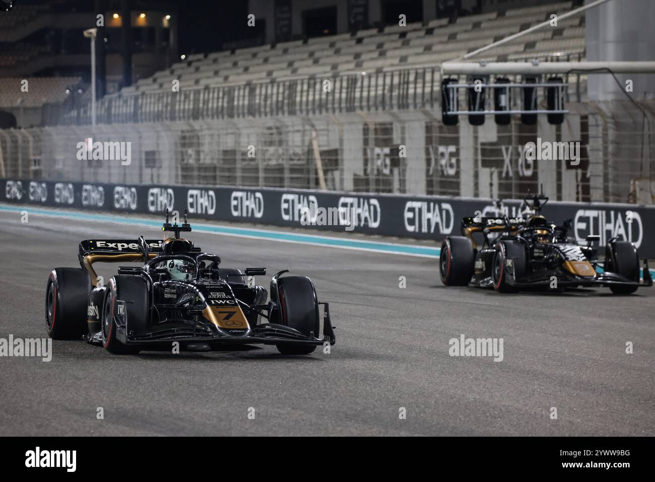 Abu Dhabi, United Arab Emirates. 10th Dec, 2024. Cars of Sonny Hayes ...