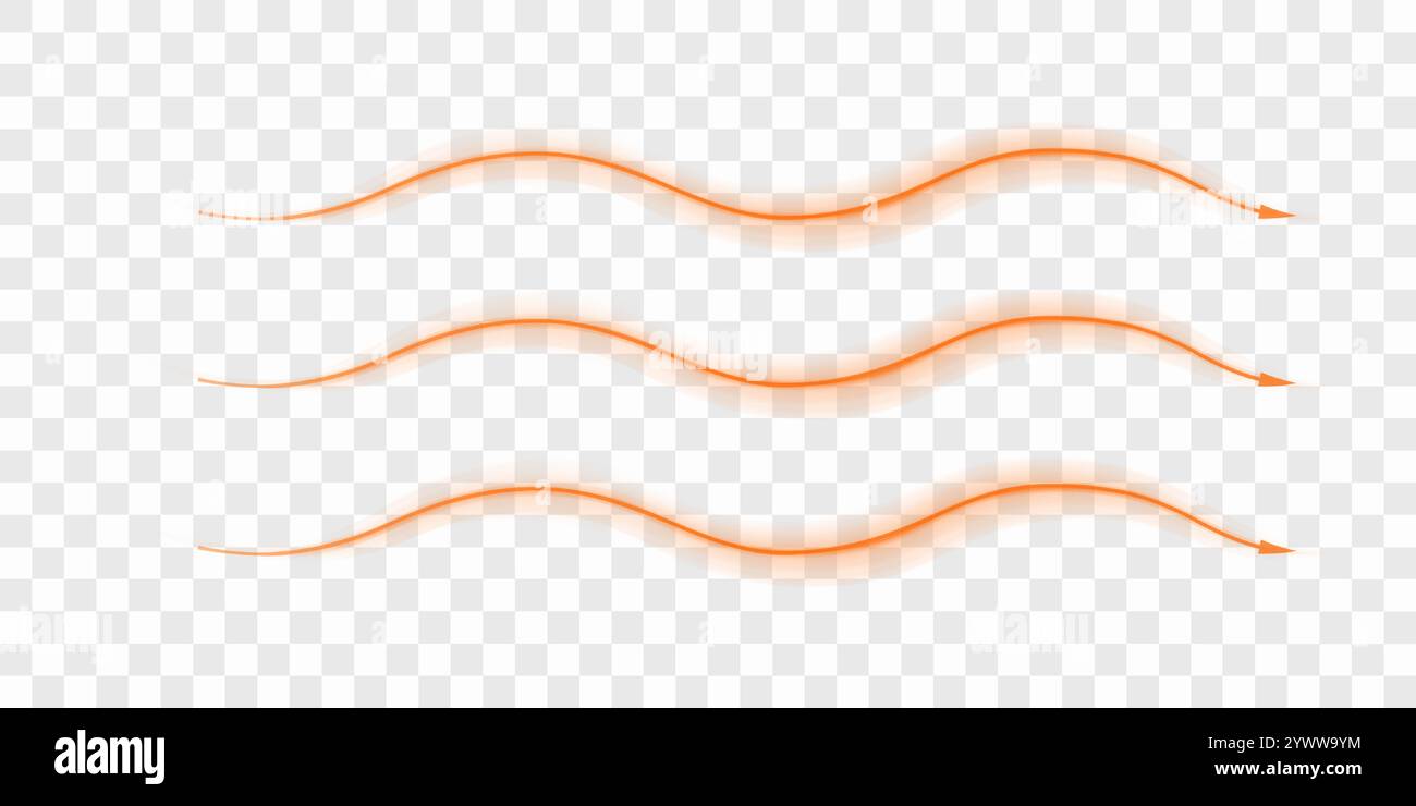 Hot air flow from air conditioner. Propagation of heat waves with ...