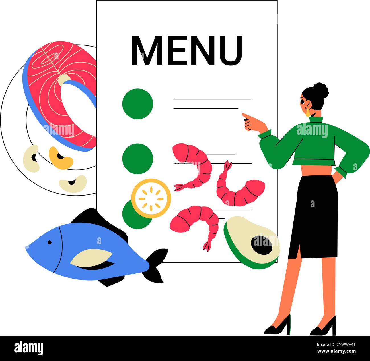 Display of food item Stock Vector Images - Alamy