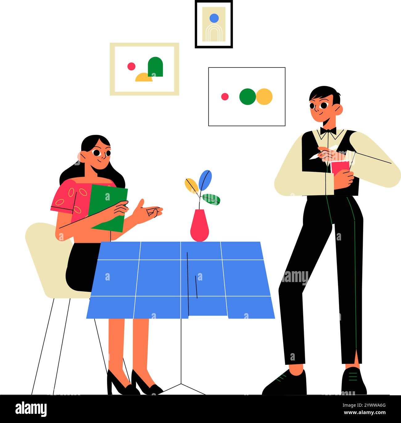 Diner experience Stock Vector Images - Alamy