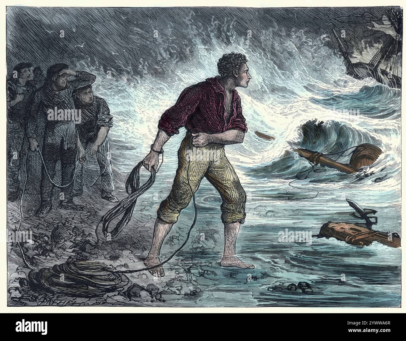 Vintange illustration of a scene from the Charles Dickens novel David ...