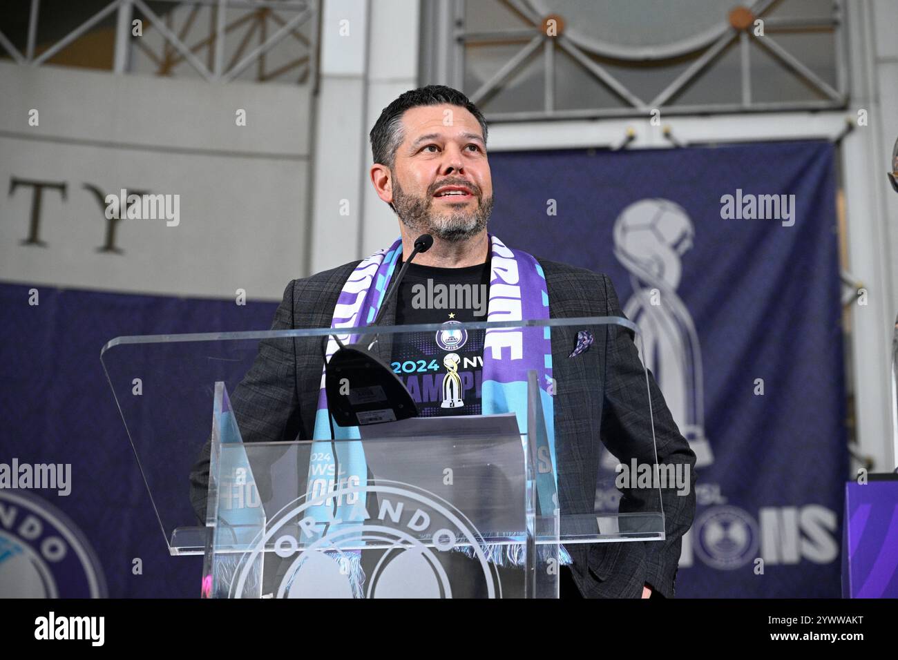 Orlando Pride president of business operations Jarrod Dillon addresses ...
