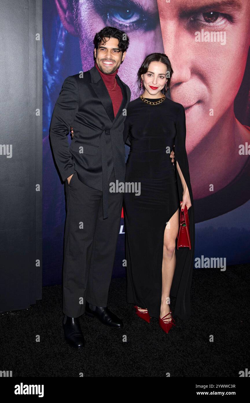 Isaac Gonzalez Rossi mit Ehefrau Skye Coyne bei der Premiere der ...