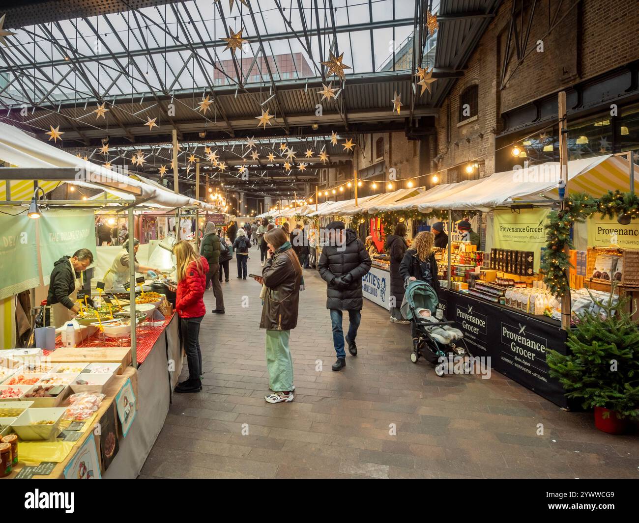Canopy Market at King's Cross London, at Christmas Stock Photo - Alamy
