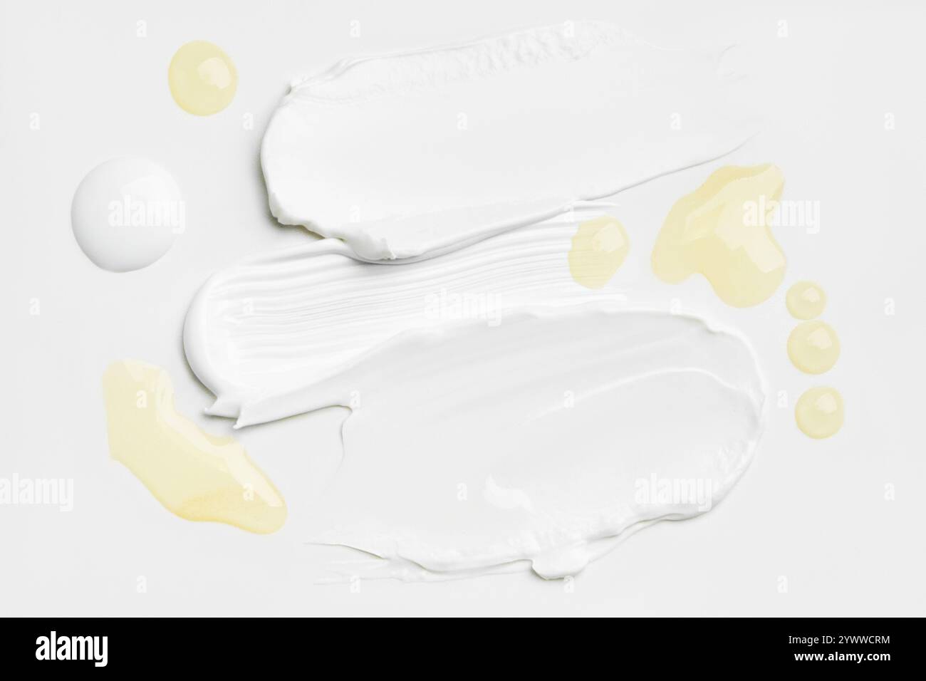 Cosmetic textures of cream, gel, and vibrant yellow drops, perfect for ...