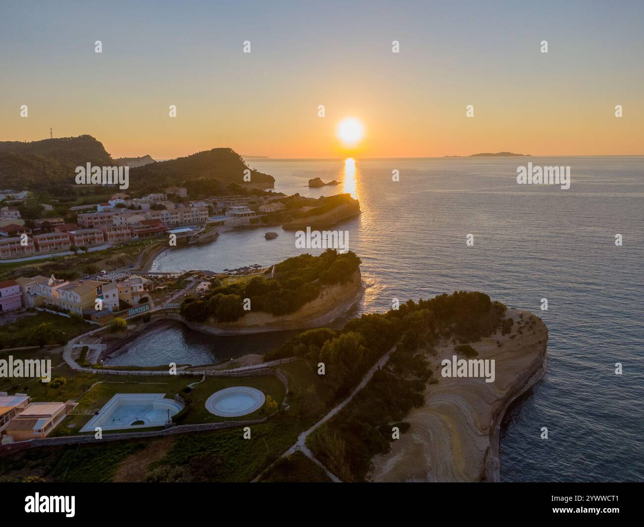Sunset over coastal village hi-res stock photography and images - Alamy