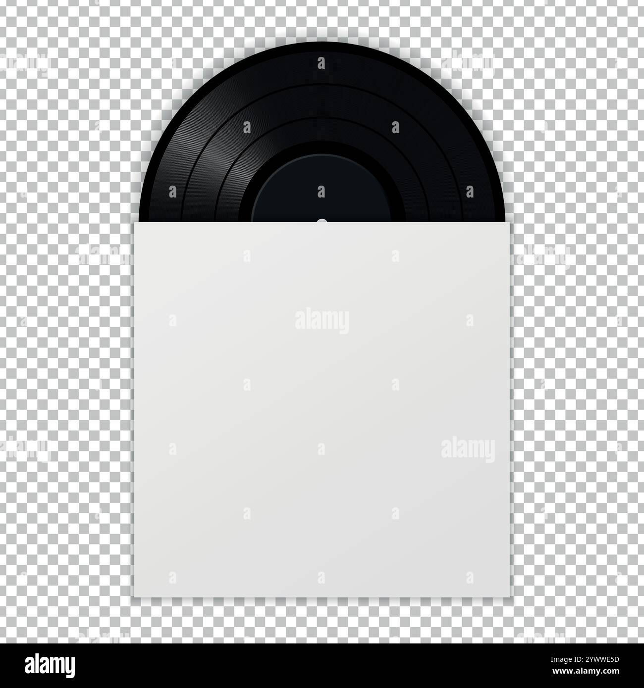 Realistic gramophone vinyl record with cover. Record vinyl disc ...